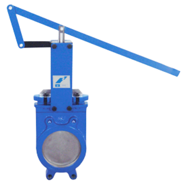 DN100 (4" NB) PN16 C/I Uni-Directional Knife Edge Gate Valve ...